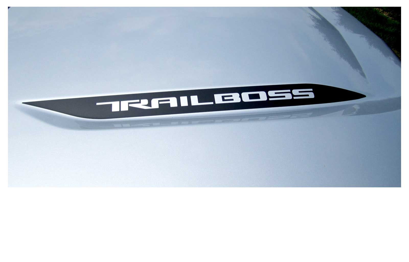 Chevy Silverado Matte Black Trail Boss Hood Decals 2019-2026 Set of 2 ...