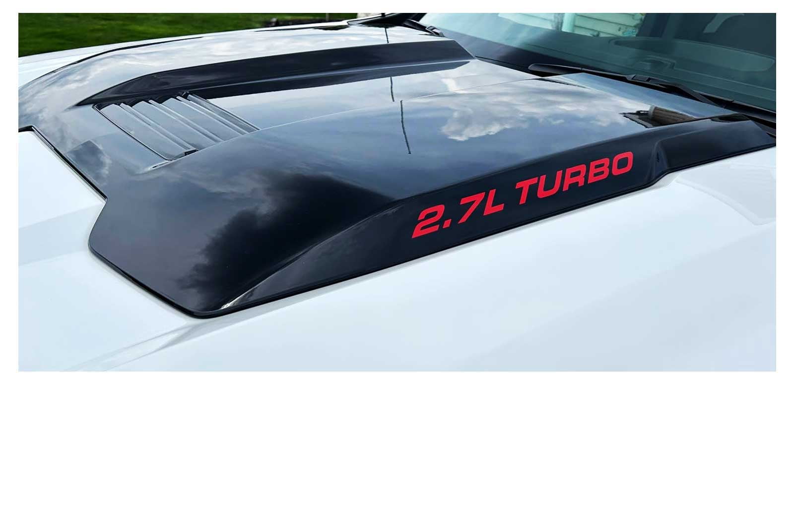 Chevy Silverado RED 2.7L TURBO Hood Scoop Lettering Decals 2022-2025 ...