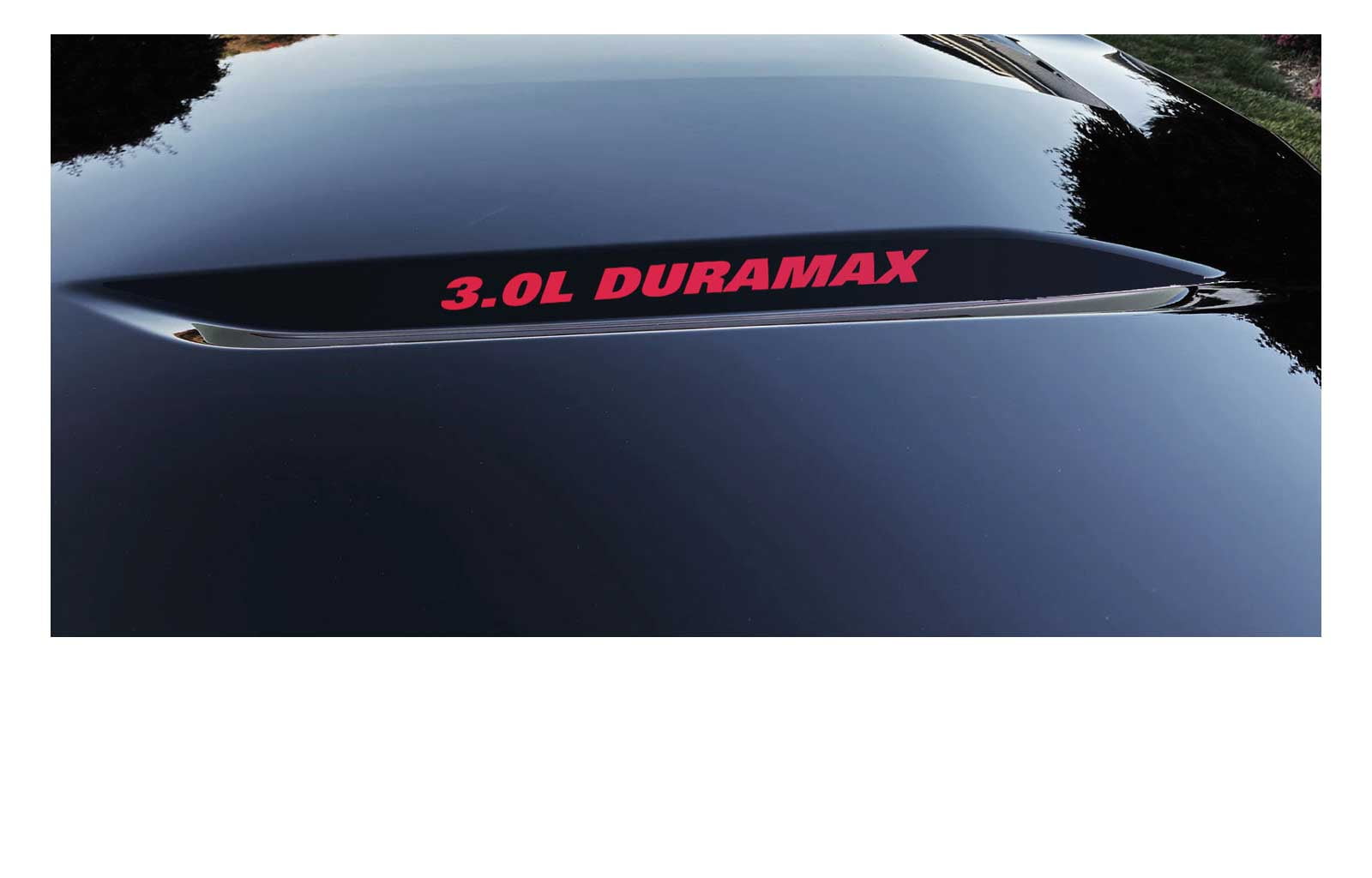 Chevy Silverado RED 3.0L DURAMAX Hood Lettering Decals 2019-2025 Set of ...