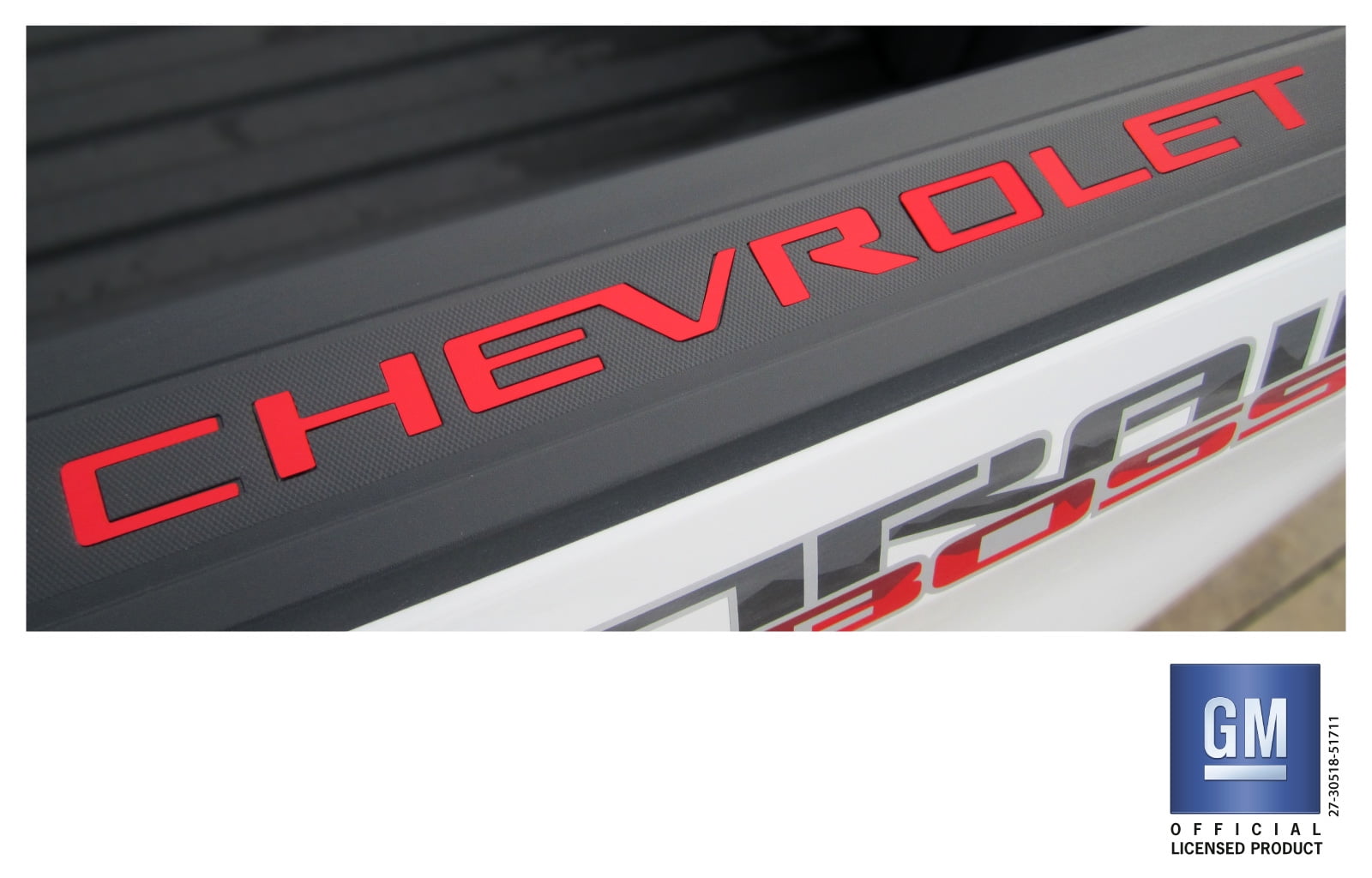 Chevy Silverado Red Bed Rail Cap Rigid Plastic Lettering Kit 2019-2025 ...