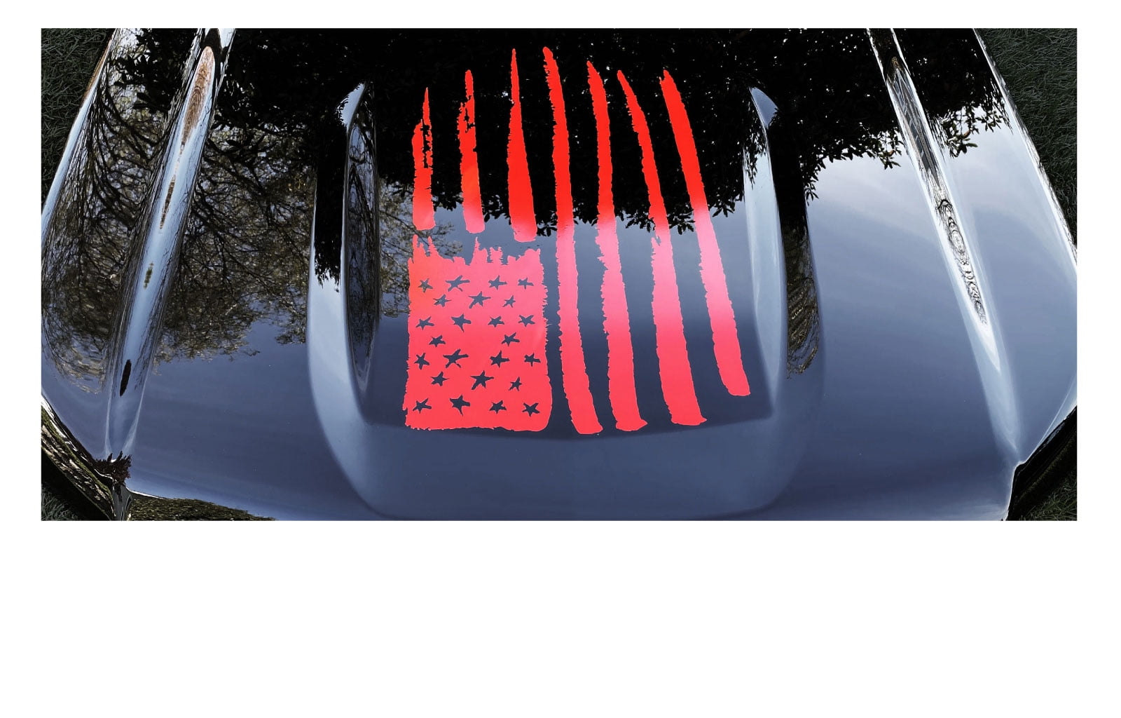 Chevy Silverado Red Distressed Flag Hood Decal Graphic 2019-2026 ...