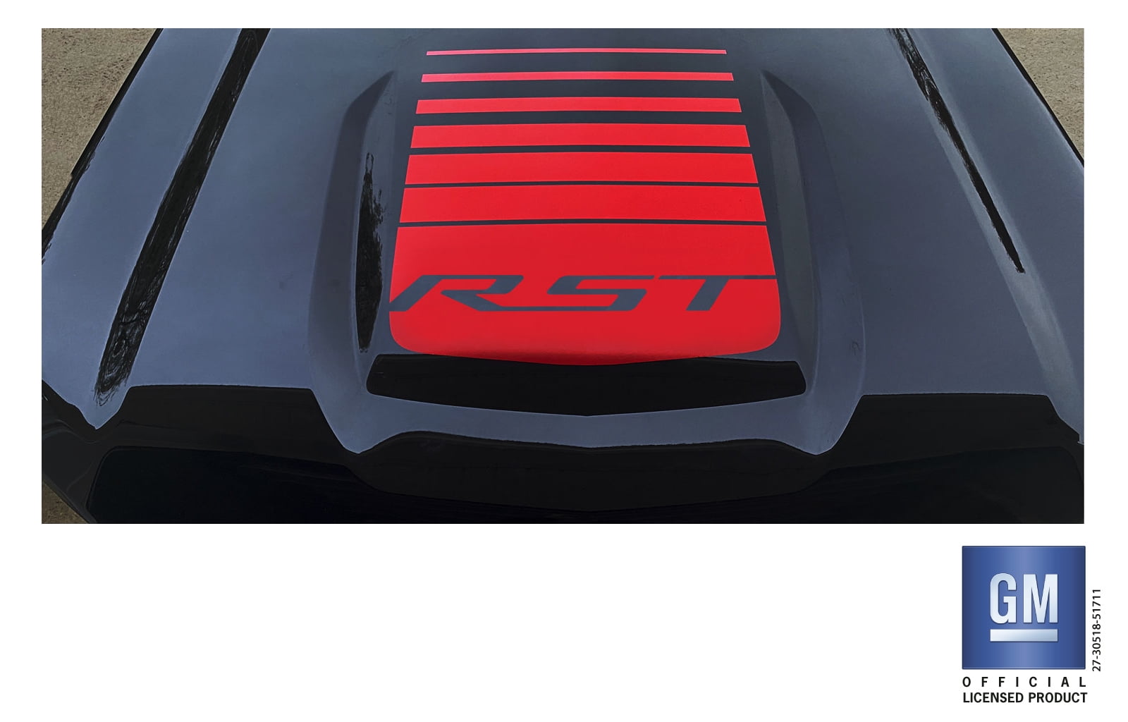 Chevy Silverado Red RST Fade Hood Decal Graphic 2019-2025 GM Licensed ...