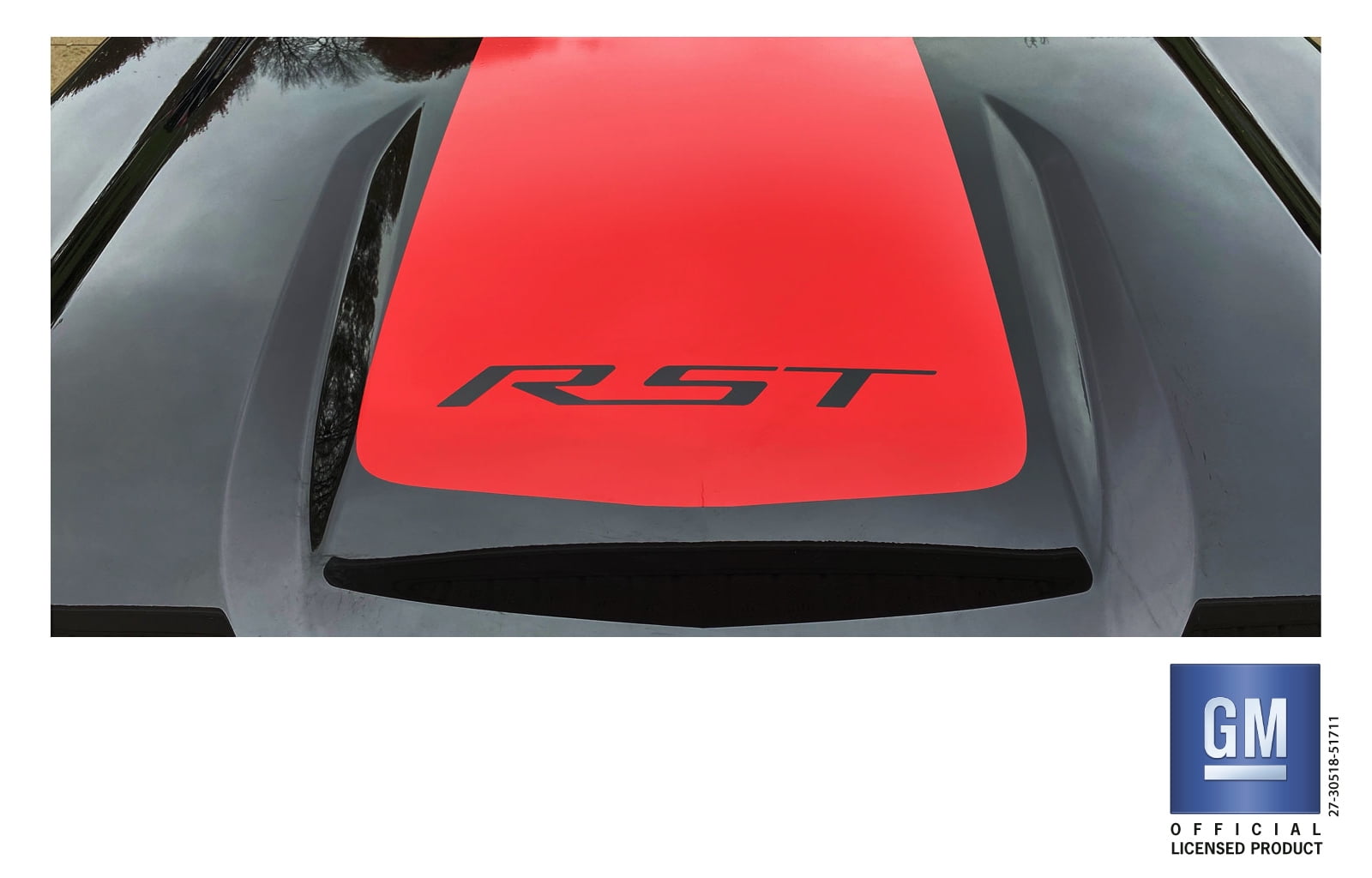 Chevy Silverado Red RST Hood Decal Graphic 2019-2025 - Walmart.com