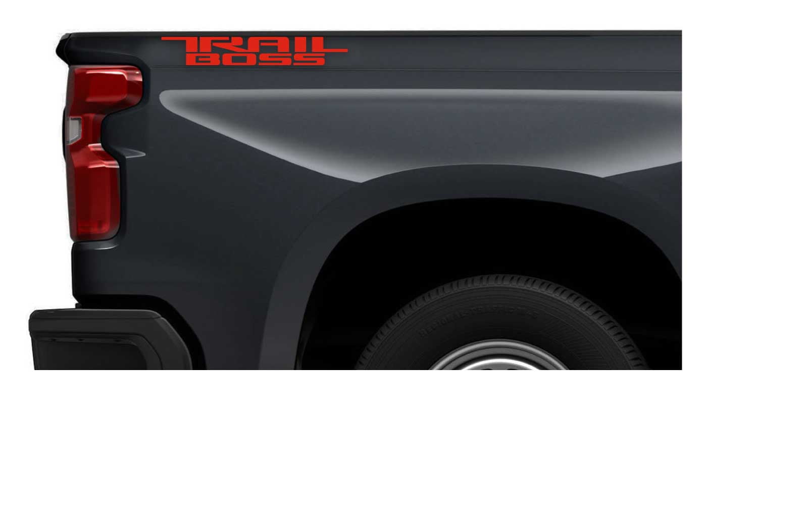 Chevy Silverado Red TRAIL BOSS Z71 RST LTZ Bedside Decals 2019-2026 Set ...