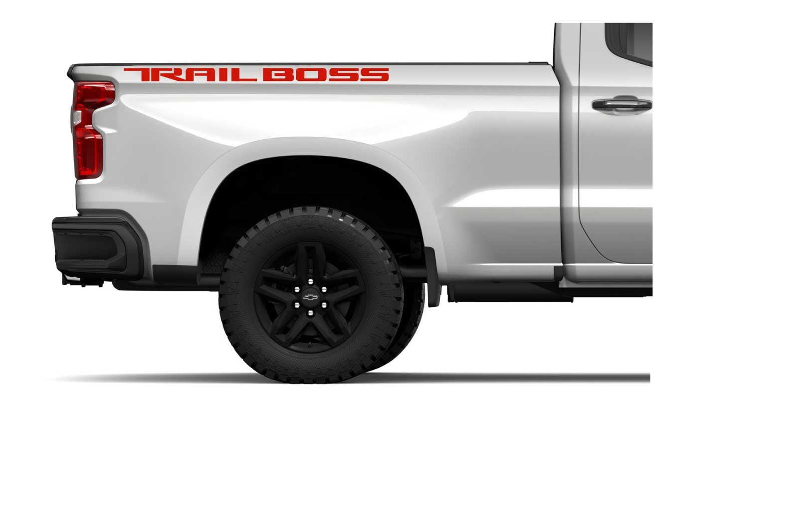 Chevy Silverado Red Trail Boss Bedside Lettering Decals 2019-2025 Set ...