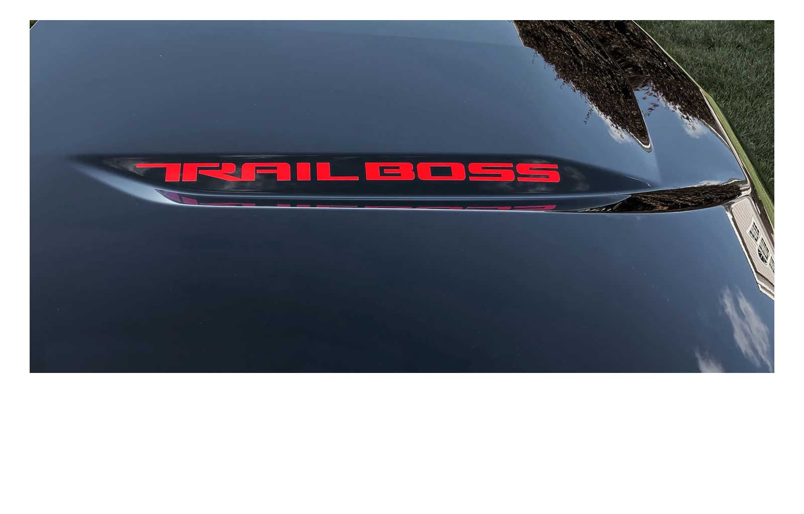 Chevy Silverado Red Trail Boss Hood Lettering Decals 2019-2026 Set of 2 ...