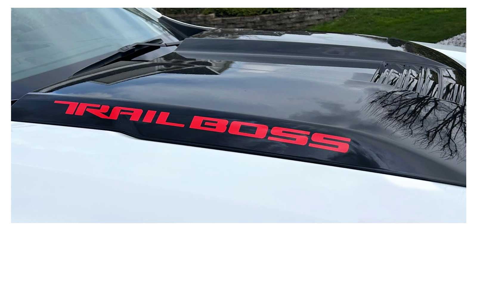 Chevy Silverado Red Trail Boss Hood Scoop Lettering Decals 2022-2026 ...