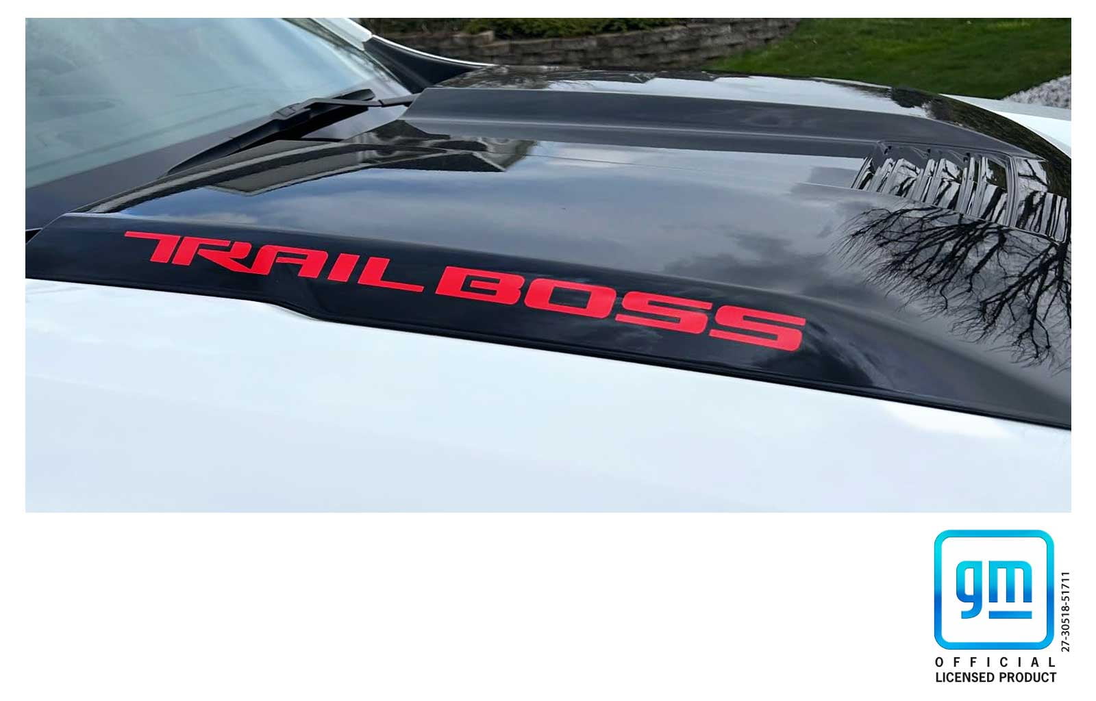 Chevy Silverado Red Trail Boss Hood Scoop Lettering Decals 2022-2025 ...