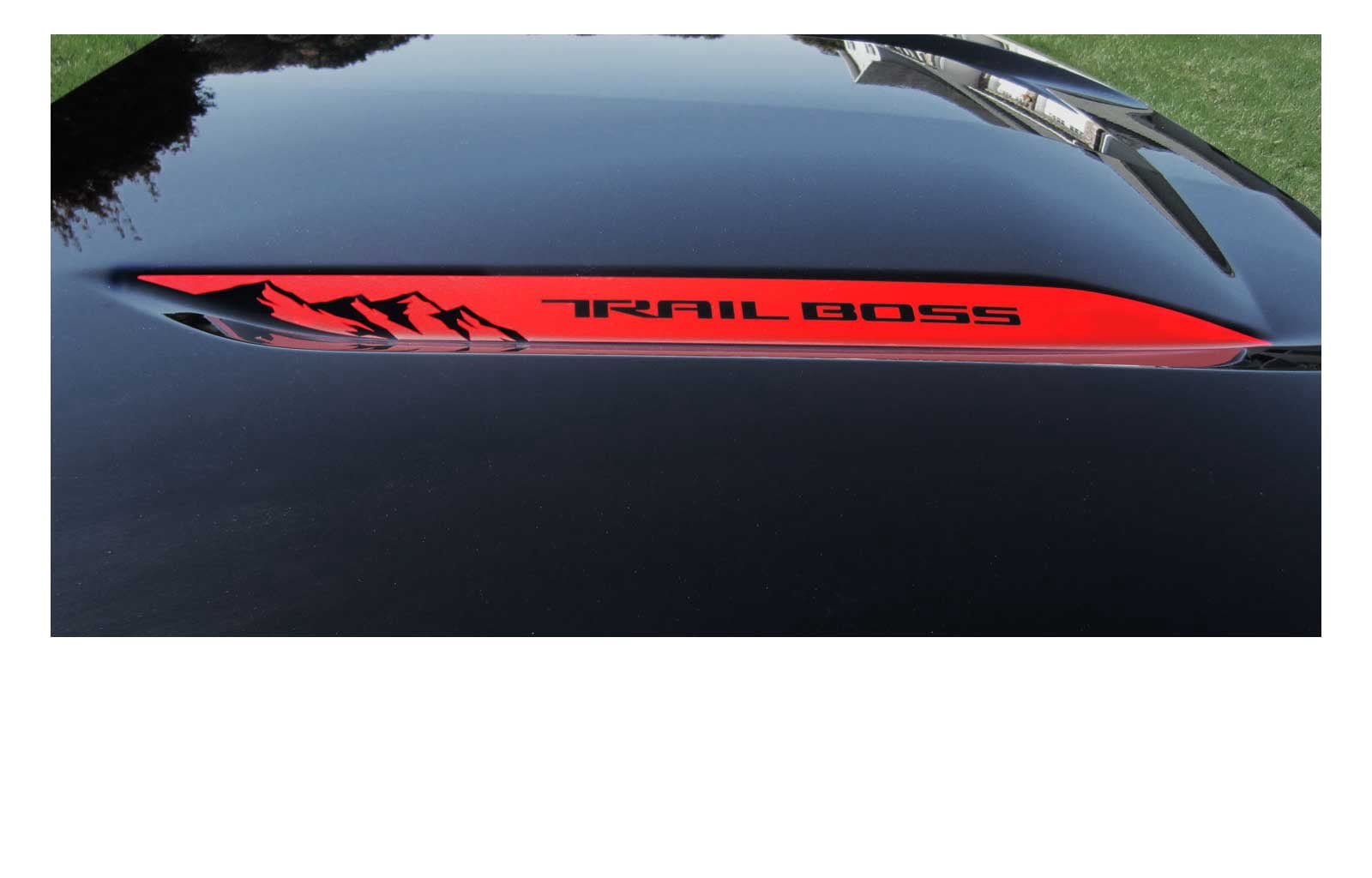 Chevy Silverado Red Trail Boss Mountains Hood Decals 2019-2026 Set of 2 ...