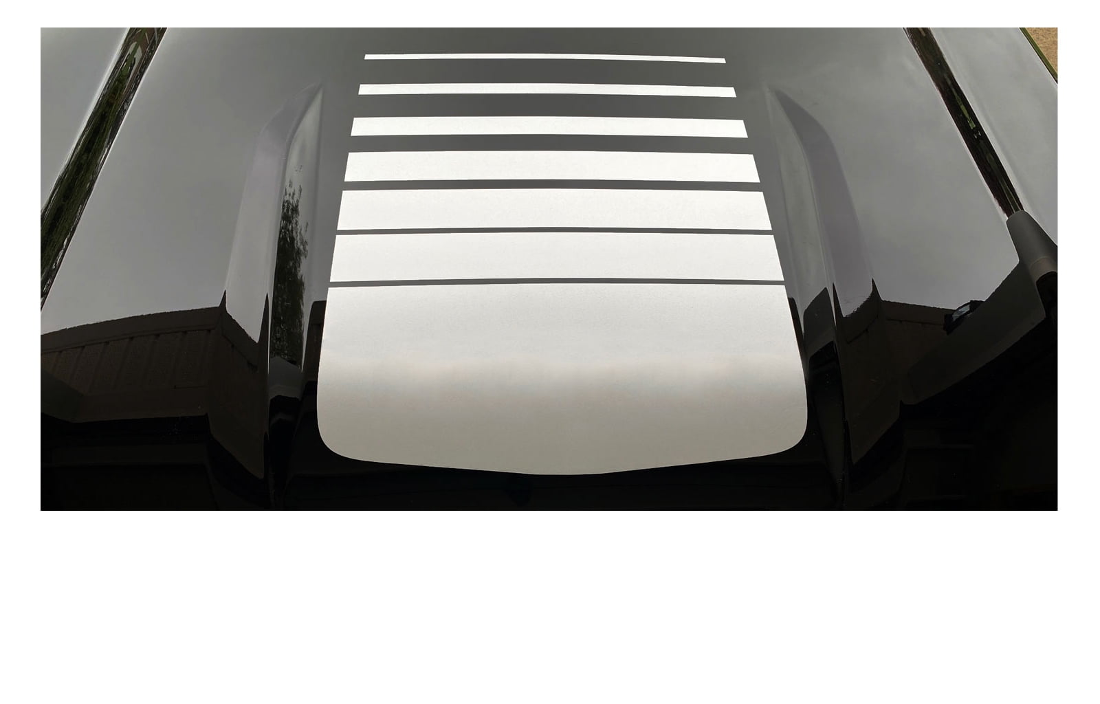 Chevy Silverado Silver Fade Center Hood Decal Graphic 2019-2025 ...
