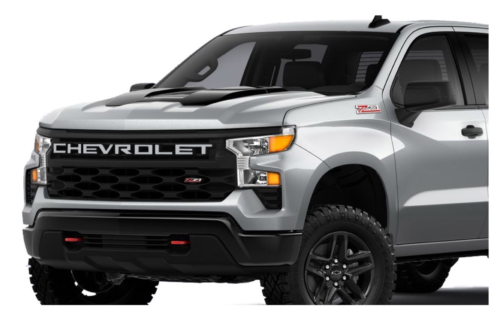 Chevy Silverado Silver Ice Trail Boss Grille Lettering Overlay Decals ...