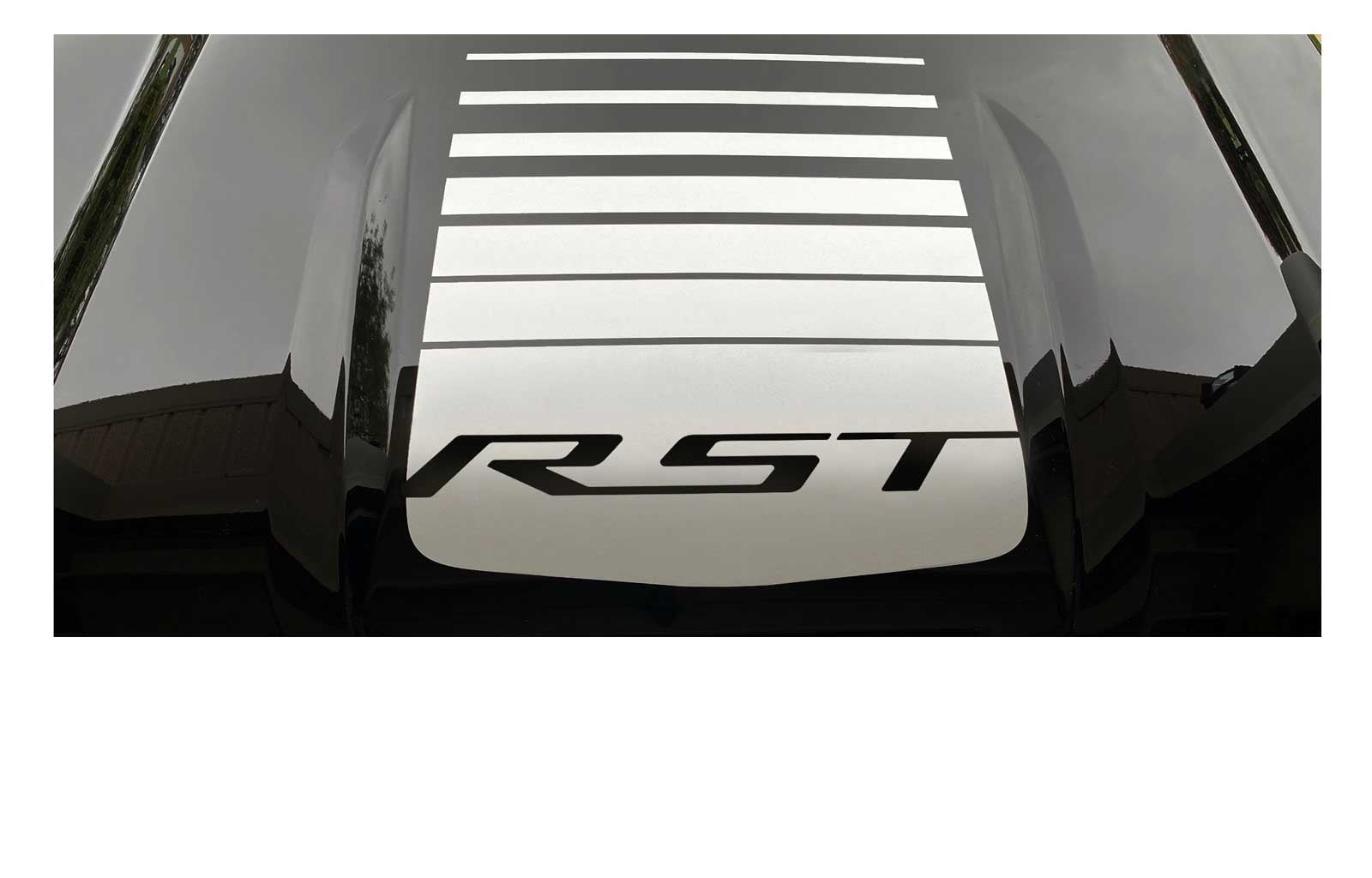 Chevy Silverado Silver RST Fade Hood Decal Graphic 2019-2025 GM ...