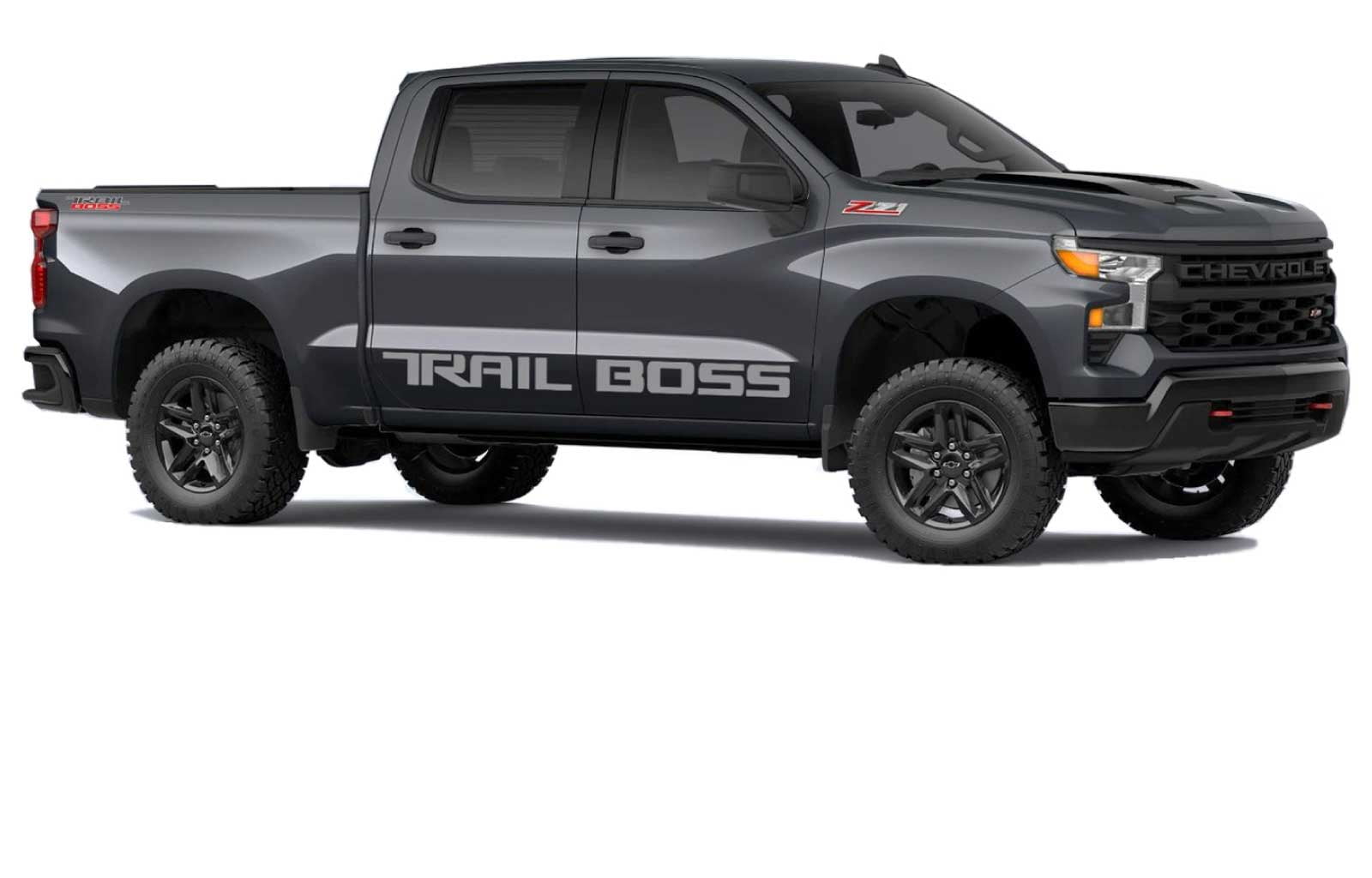 Chevy Silverado Silver TRAIL BOSS Body Side Decals 2019-2025 Set of 2 ...
