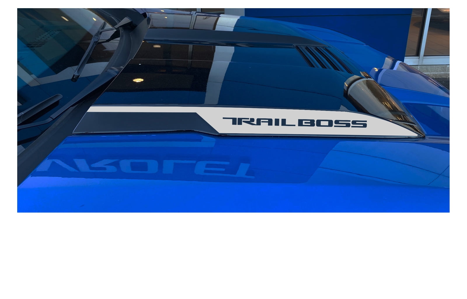 Chevy Silverado Silver TRAIL BOSS Hood Scoop Decals 2022-2025 Set of 2 ...