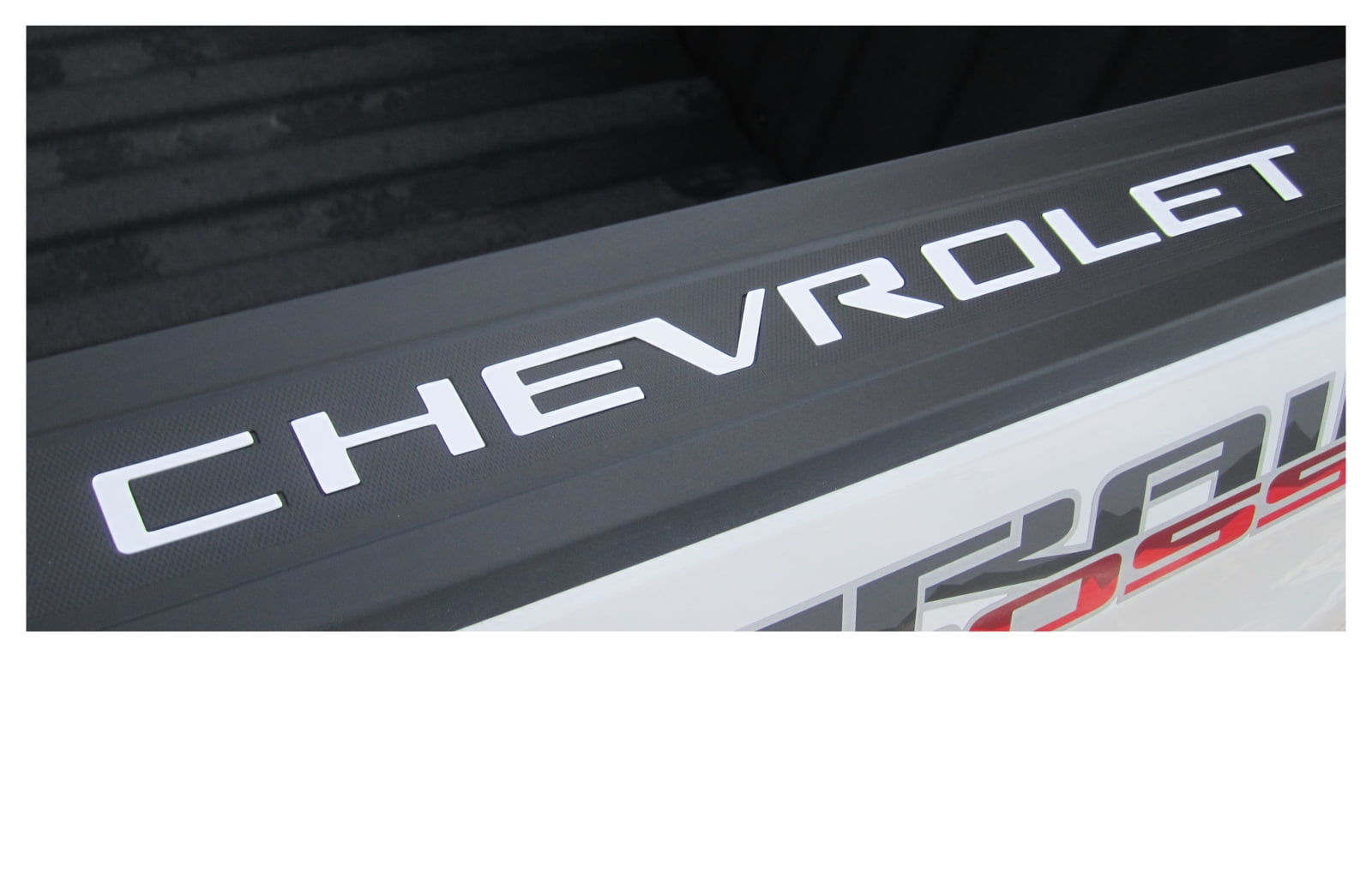 Chevy Silverado White Bed Rail Cap Rigid Plastic Lettering Kit 2019 ...