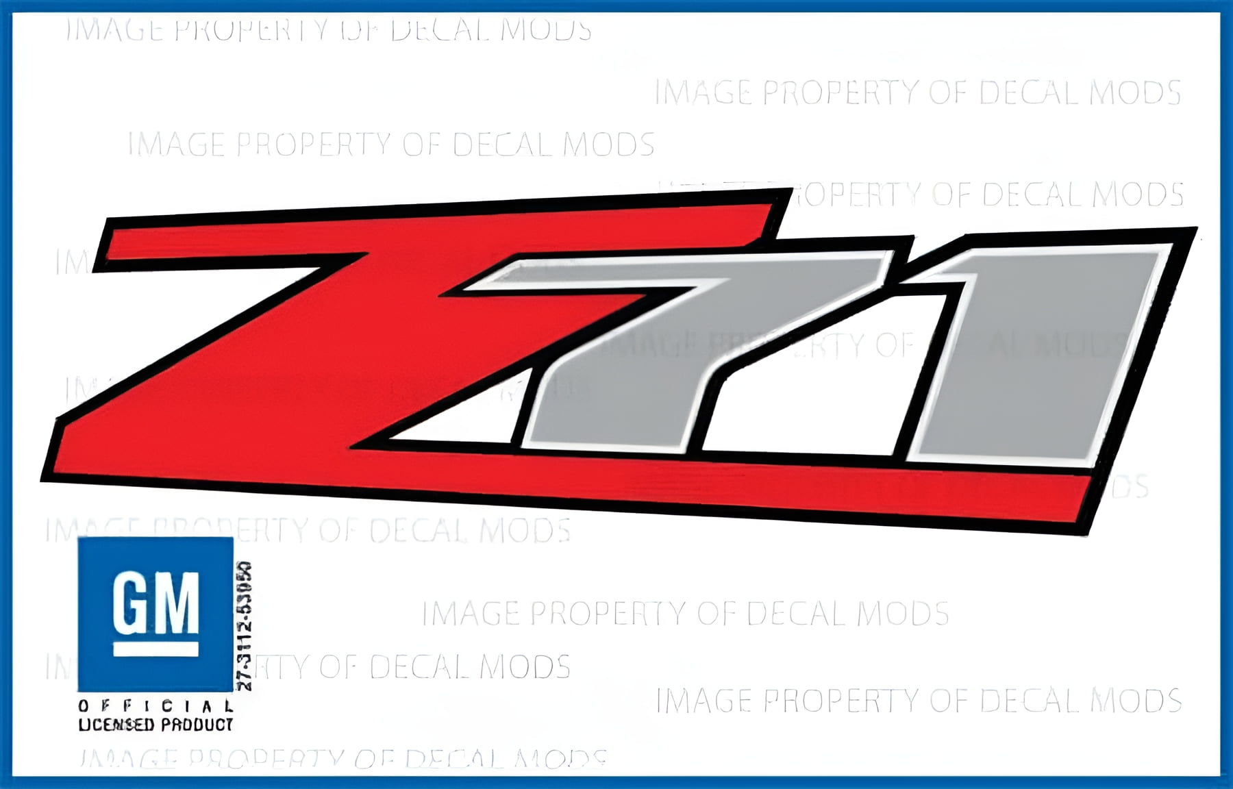 Chevy Silverado Z71 decals stickers - F (2007-2013) bed side 1500 2500 ...