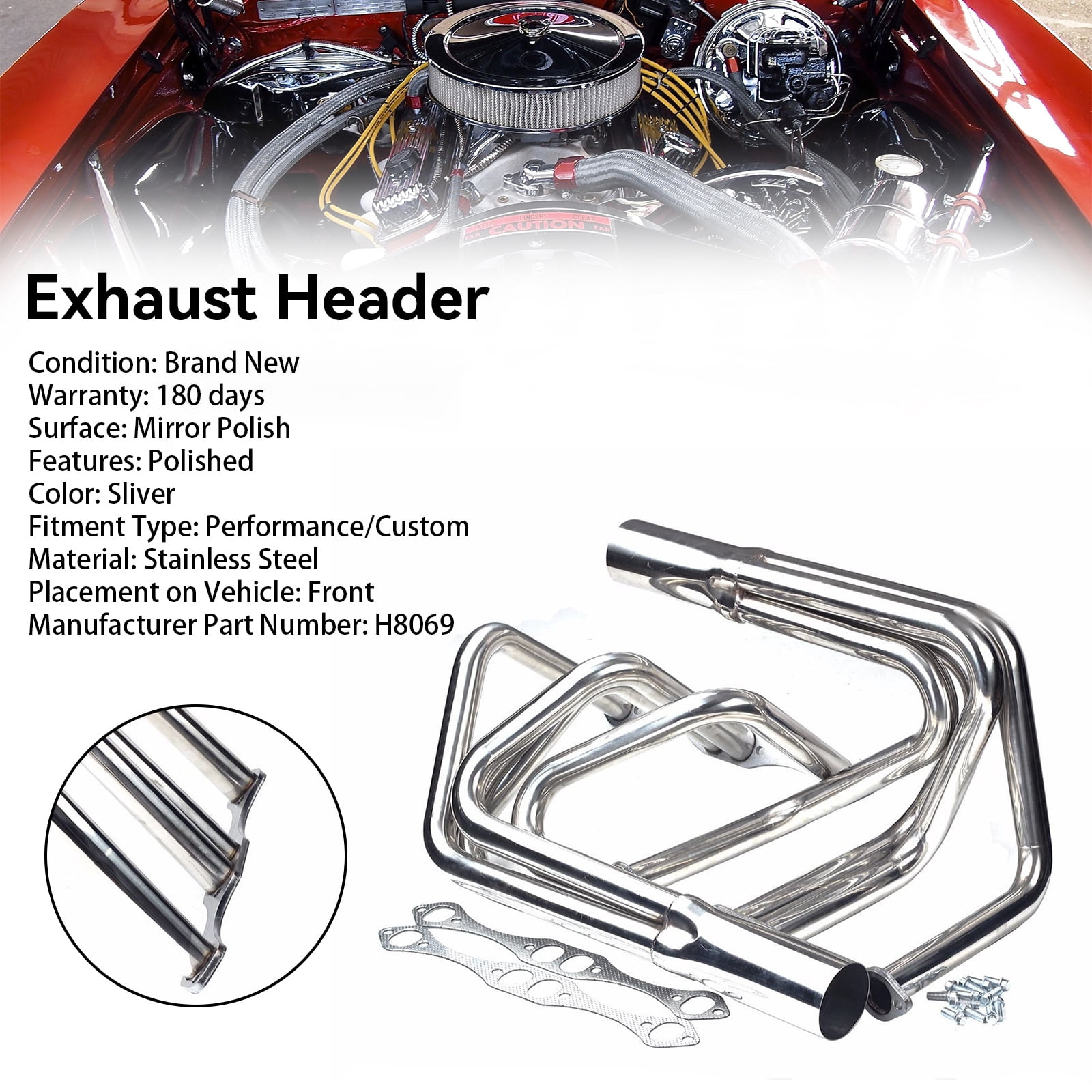 Chevy Small Block Roadster Sprint Performance Stainless Steel Manifold ...