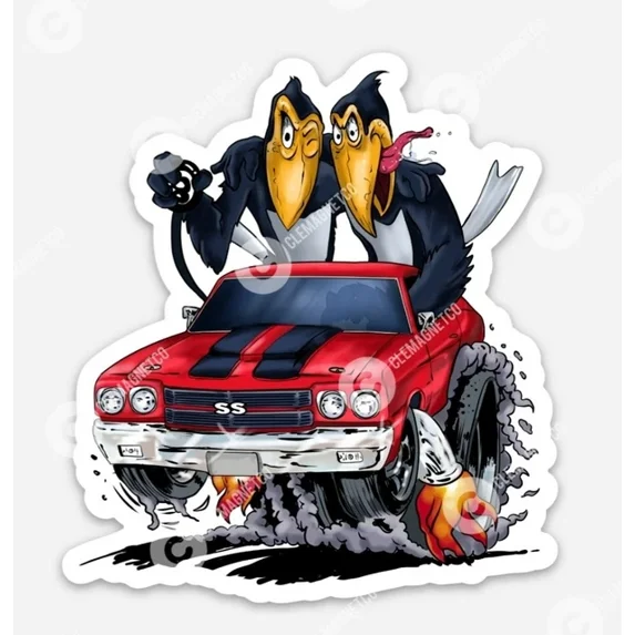 Chevy Sticker - Chevrolet Chevelle Heckle Jeckle Muscle Odd Rods Rat ...