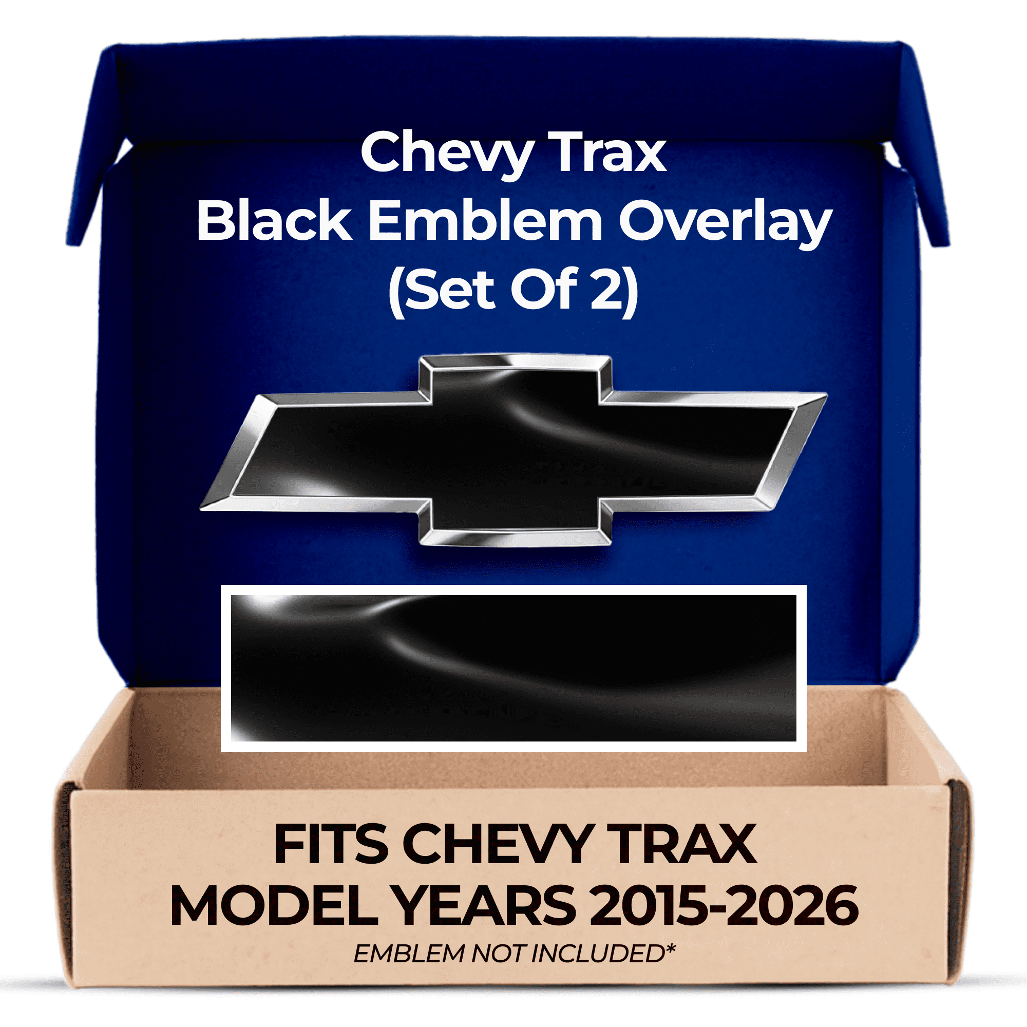 Chevy Trax Blackout Grille Gate Bowtie Emblem Overlay Decals 2015-2026 ...