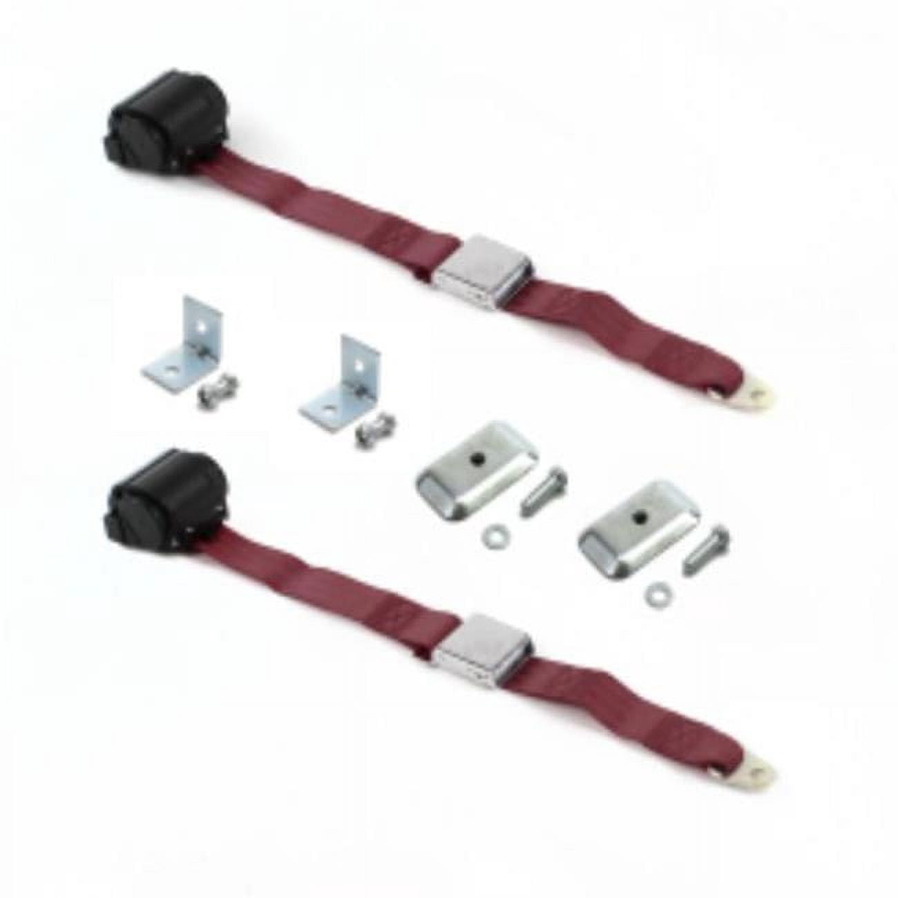 Chevy Truck 1941-1946 Airplane 2 Point Burgandy Retractable Bucket Seat ...