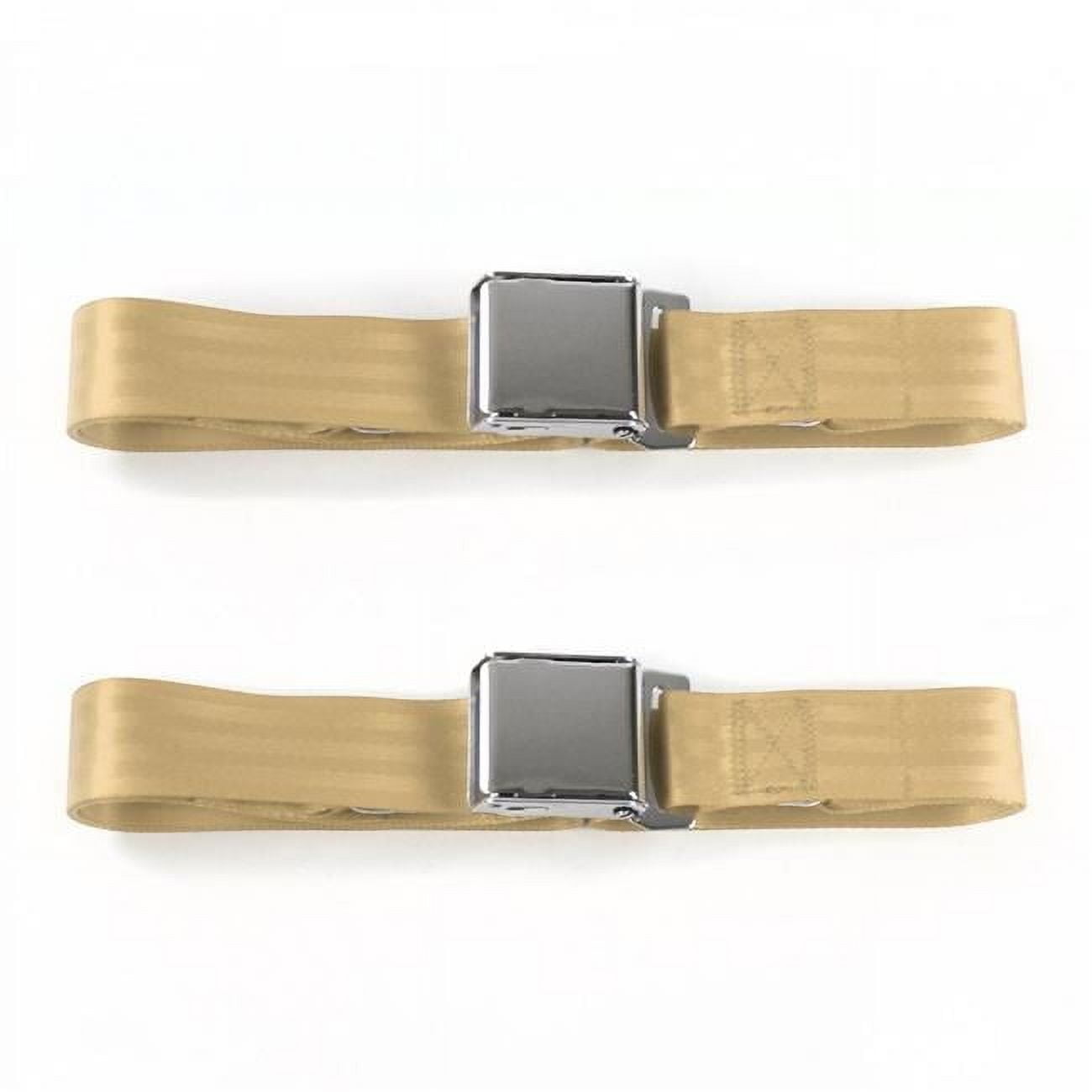Chevy Truck 1947-1954 Airplane 2 Point Tan Lap Bucket Seat Belt Kit - 2 ...