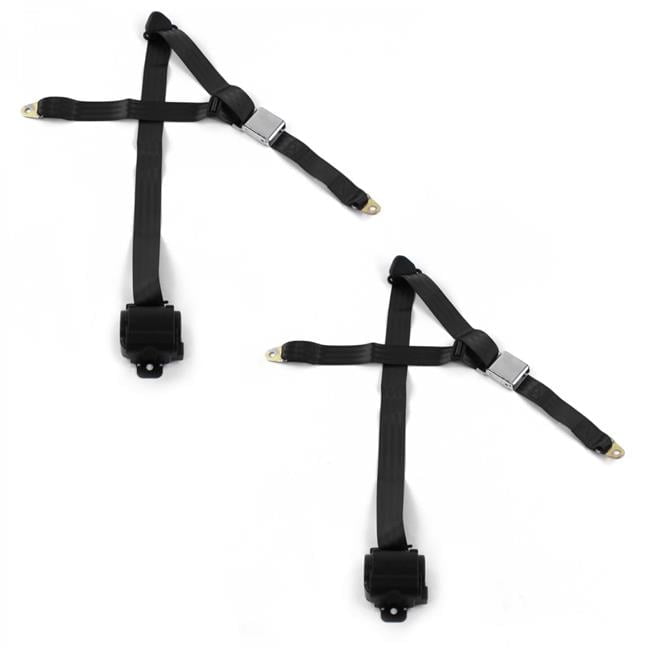 Chevy Truck 1947-1954 Airplane 3 Point Black Retractable Bucket Seat ...