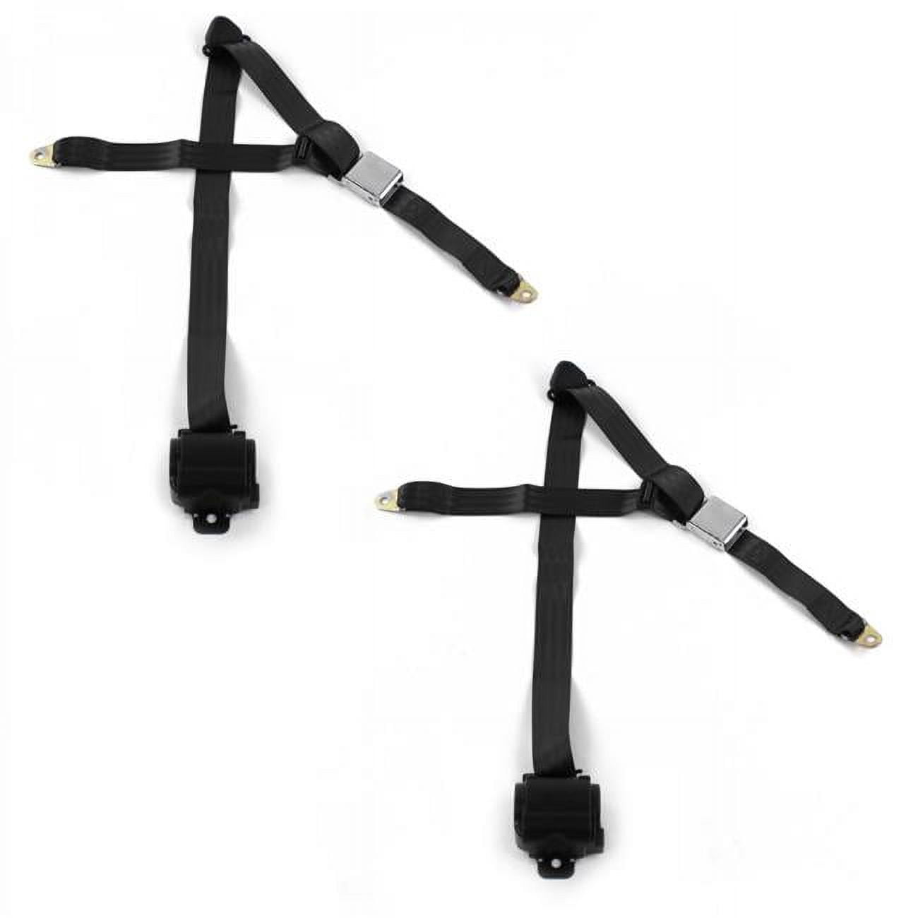 Chevy Truck 1947-1954 Airplane 3 Point Black Retractable Bucket Seat ...