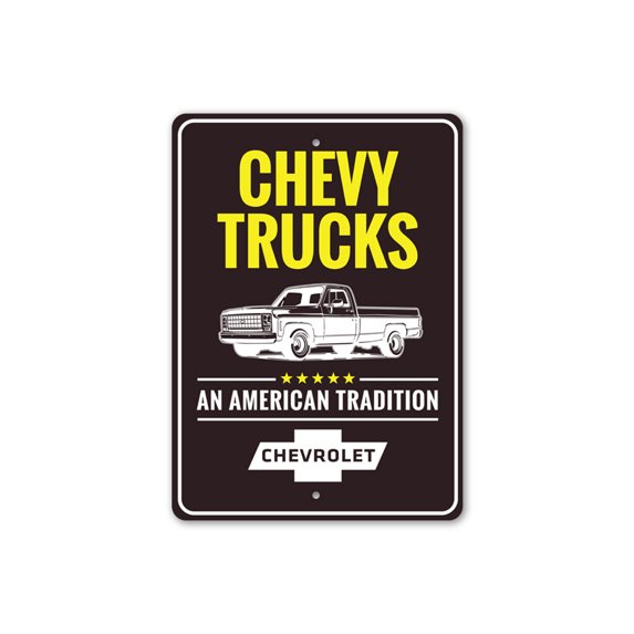 Chevy Trucks, Chevy Garage Sign, Chevy Owner Aluminum Metal Decor Sign ...