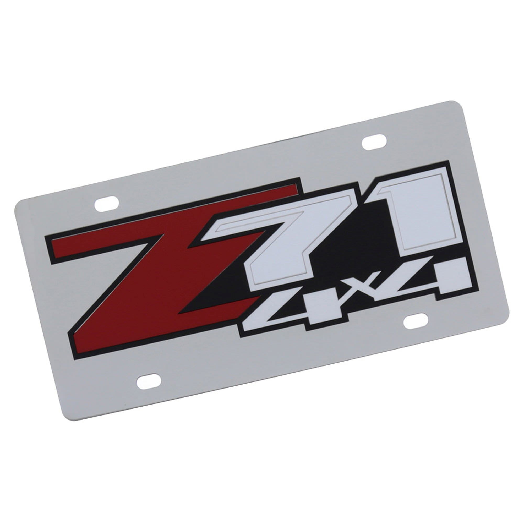 Chevy Z71 4X4 Badge License Plate (Chrome) - Walmart.com