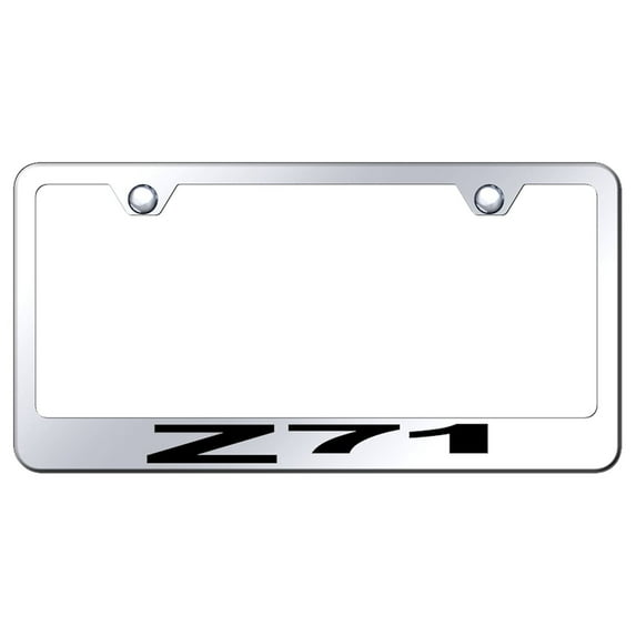 Chevy Z71 Laser Etched Logo Stainless Steel License Plate Frame (Chrome ...