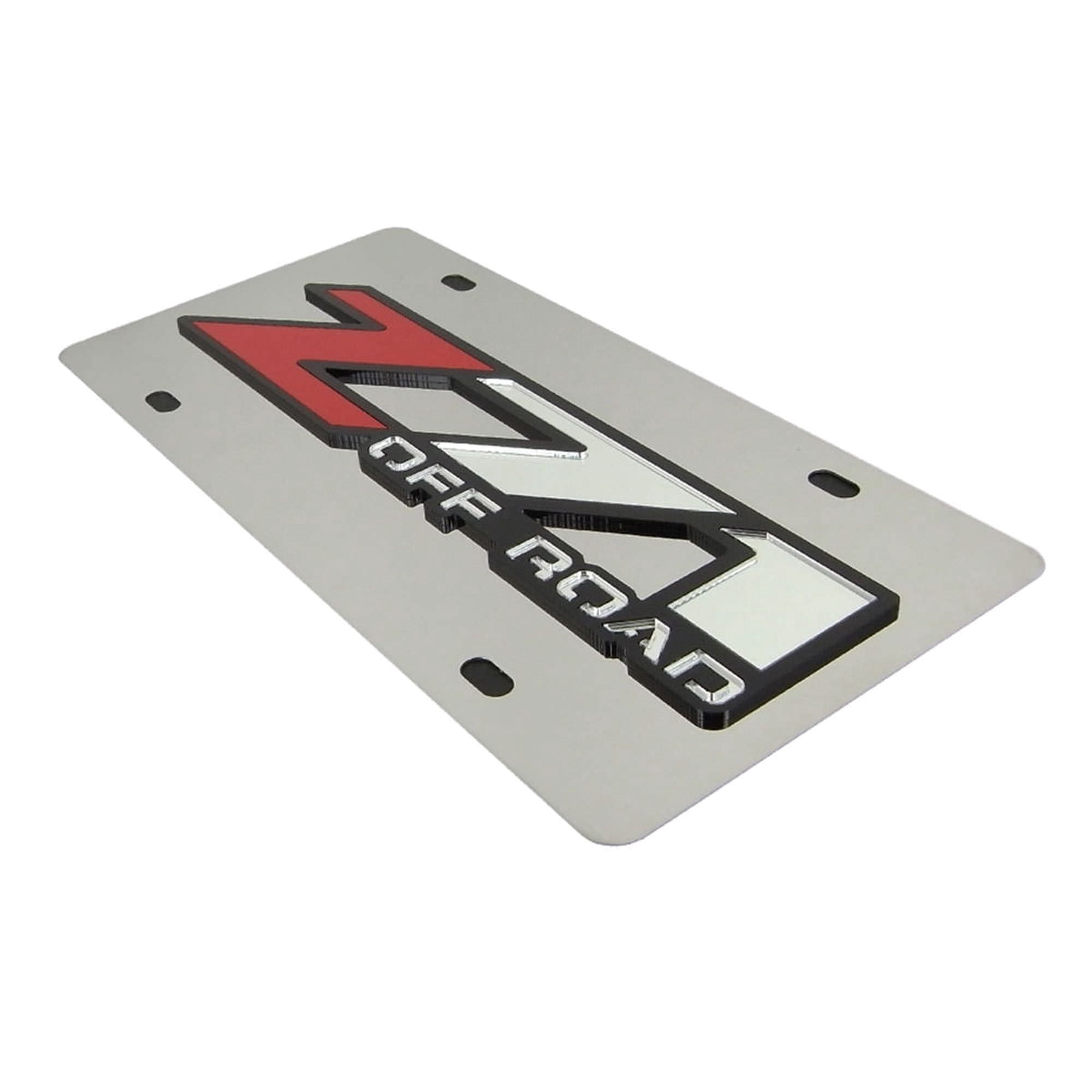 Chevy Z71 Off Road Logo License Plate (Chrome) - Walmart.com
