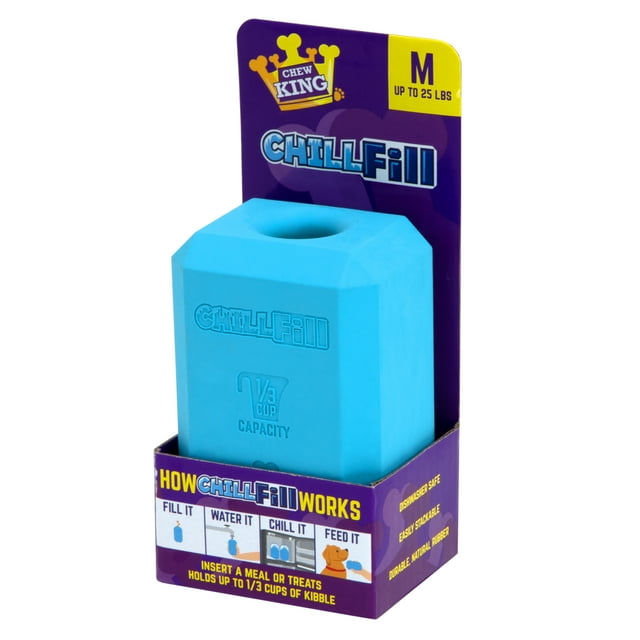 Chew King Premium Treat Dog Toy, Medium, Durable Natural Rubber Fillable Toy - Walmart.com