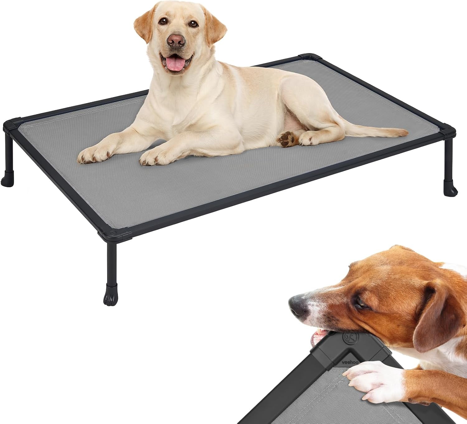 Chew Proof Dog Bed, Non-Chewable Cot for Large Dogs, Anti-Scratch ...