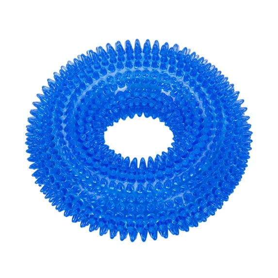 Chew Toy For Dogs Interactive Squeaky Spiky Ring Teething Ring ...