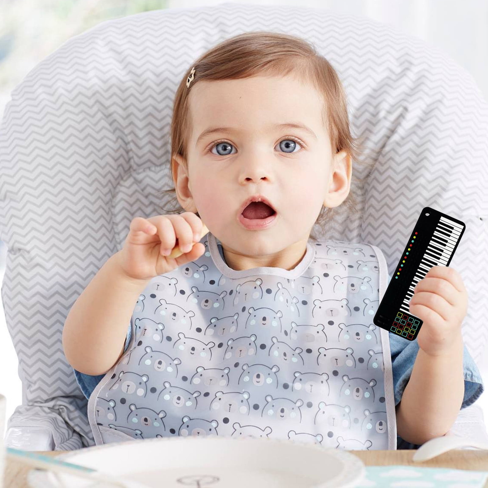 Chew Toys for Children, Piano Shape Silicone Chewy Tube Oral Motor ...