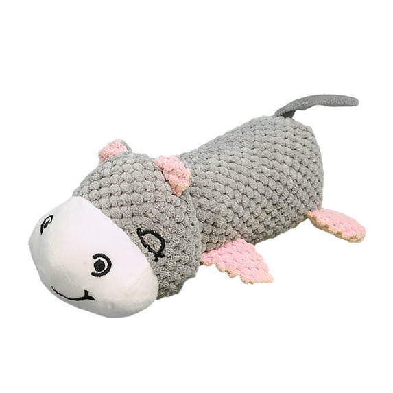 Chew Toys for Dogs Interactive Hippo Squeaky Ringed Paper Stuffed ...