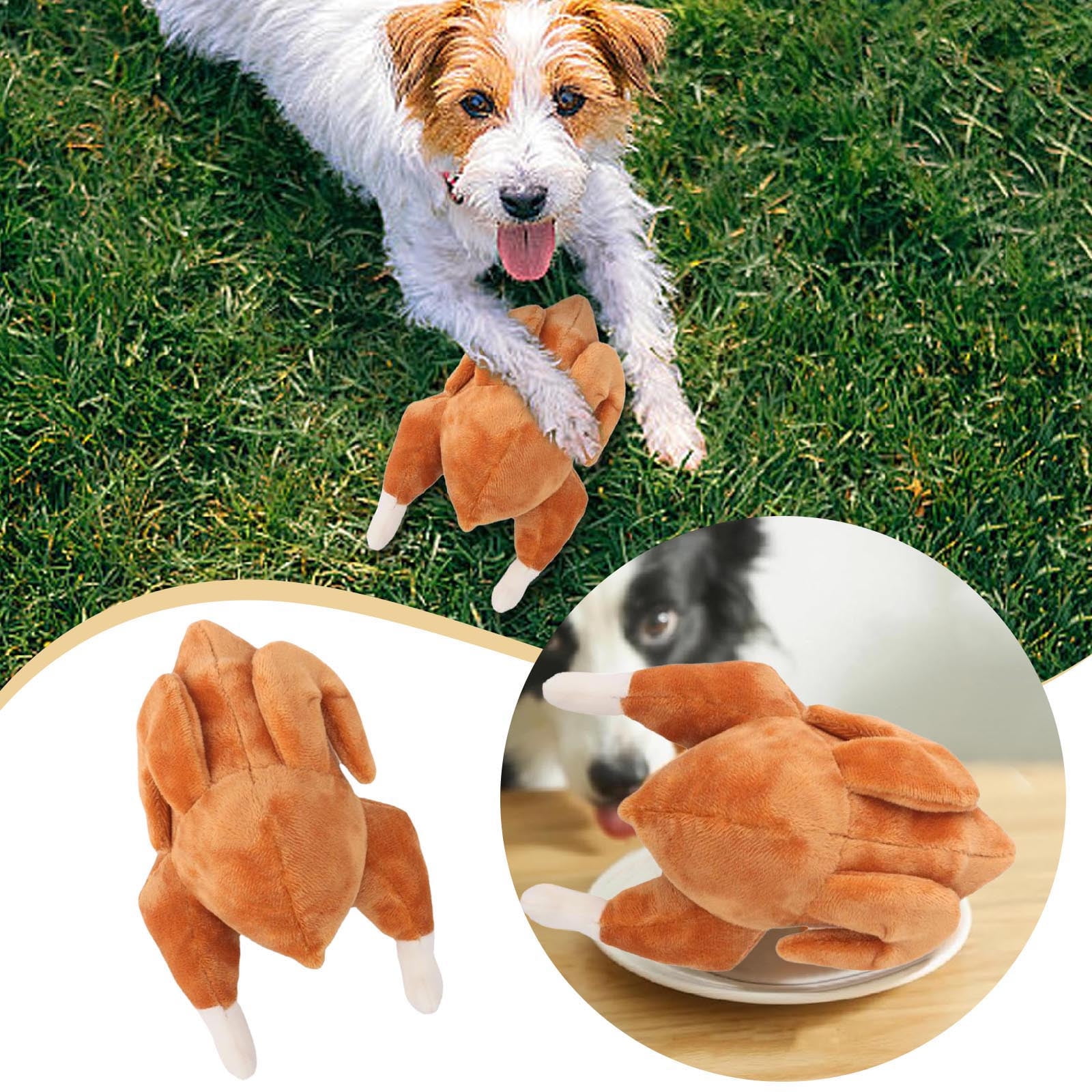 Durable Chew Toys for Dogs - Roast Chicken Stuffed Animal Thanksgiving ...