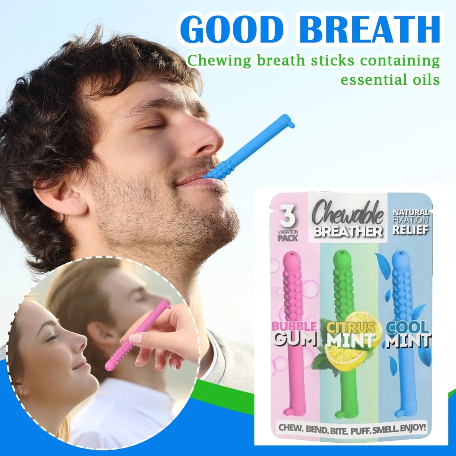 Chewable Breather Quit Smoking, Chewable Breather Sticks, Aid to Stop ...