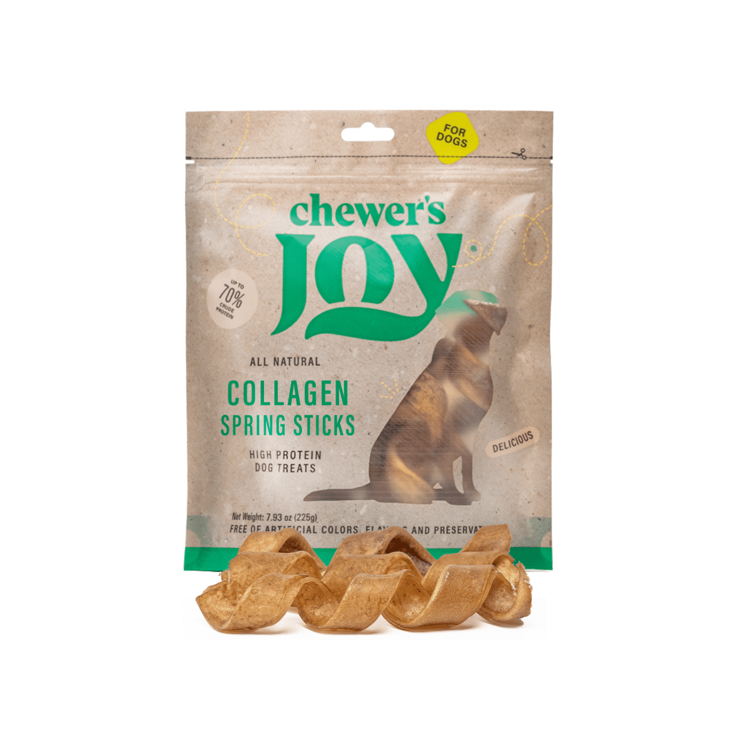 Chewer's Joy Collagen Sticks for Dogs 15pk, High Protein, Healthy ...