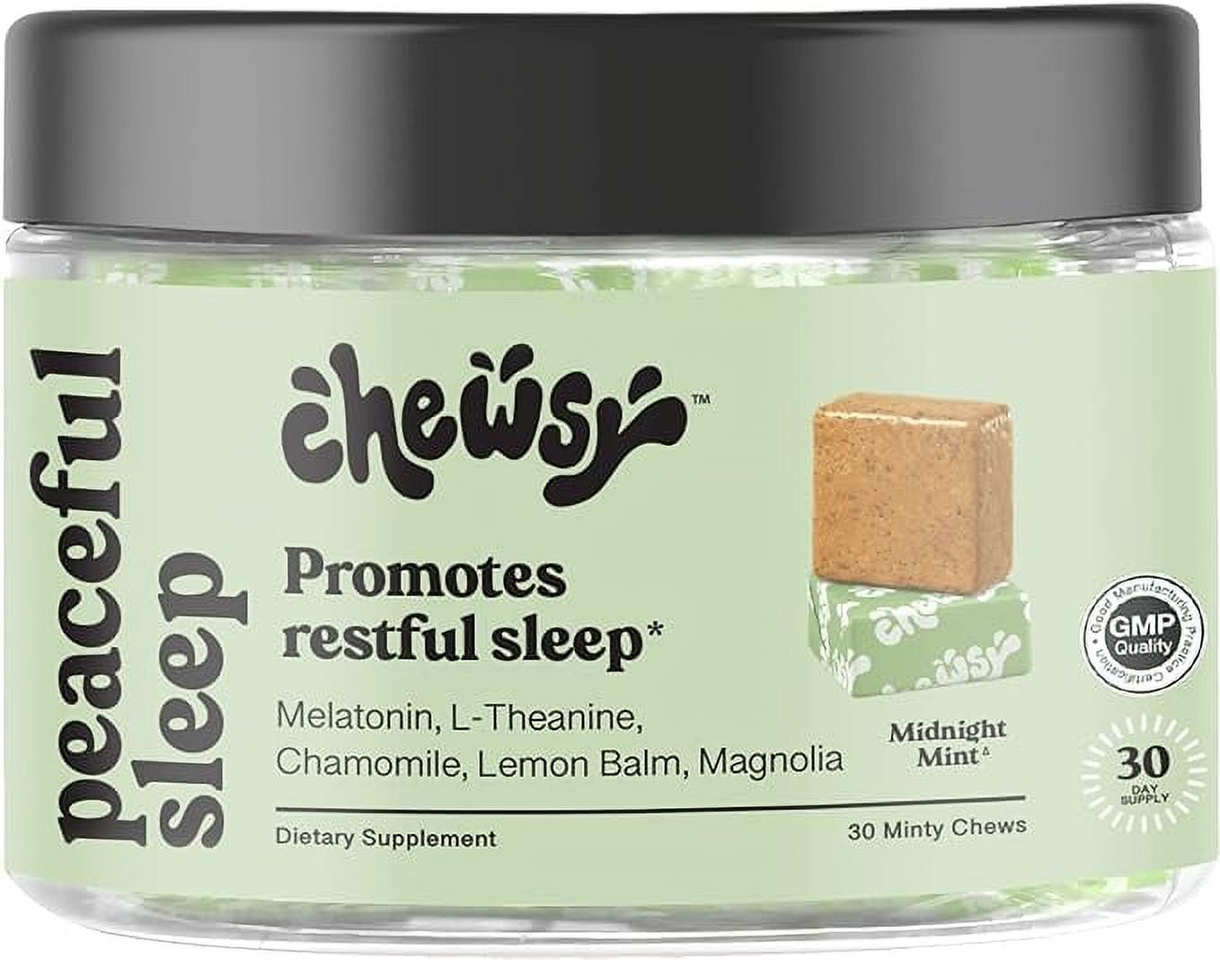 Chewsy Peaceful Sleep Midnight Mint Chews - 30-Day Supply - Walmart.com