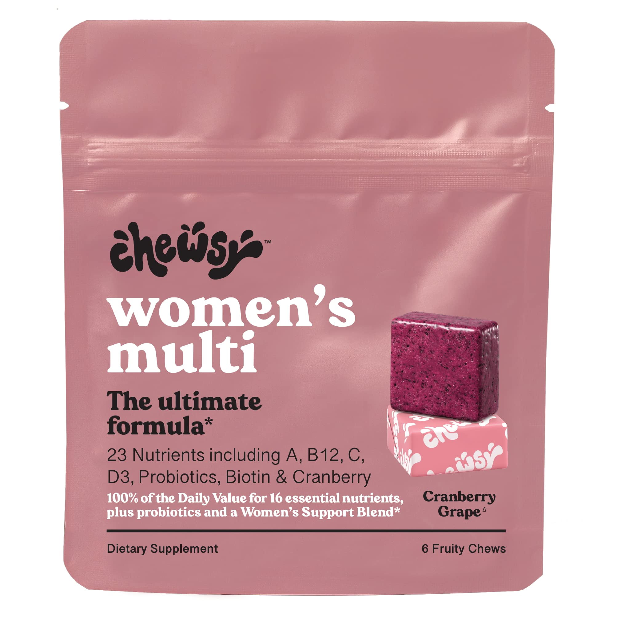 Chewsy Women's Multivitamin Chews, Immune & Energy Support, Vitamins C ...