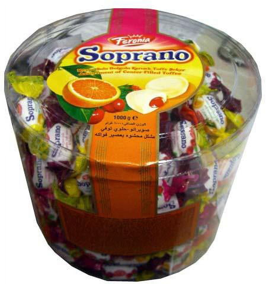 Chewy Fruit Cream Filled Candy, Soprano, (1000g) - Walmart.com