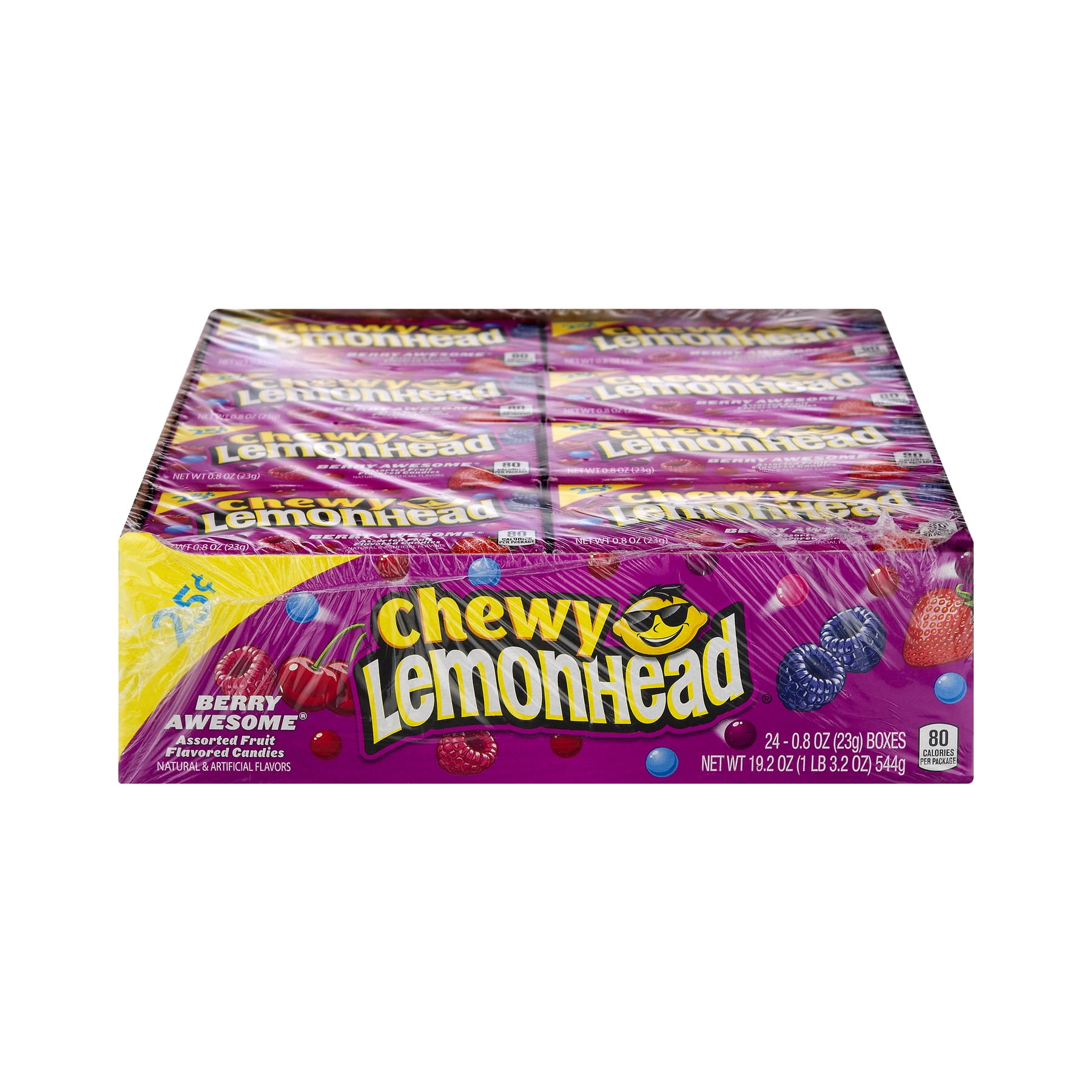 Chewy Lemonhead, Berry Awesome Candy, 0.8 oz. (Box of 24) - Walmart.com