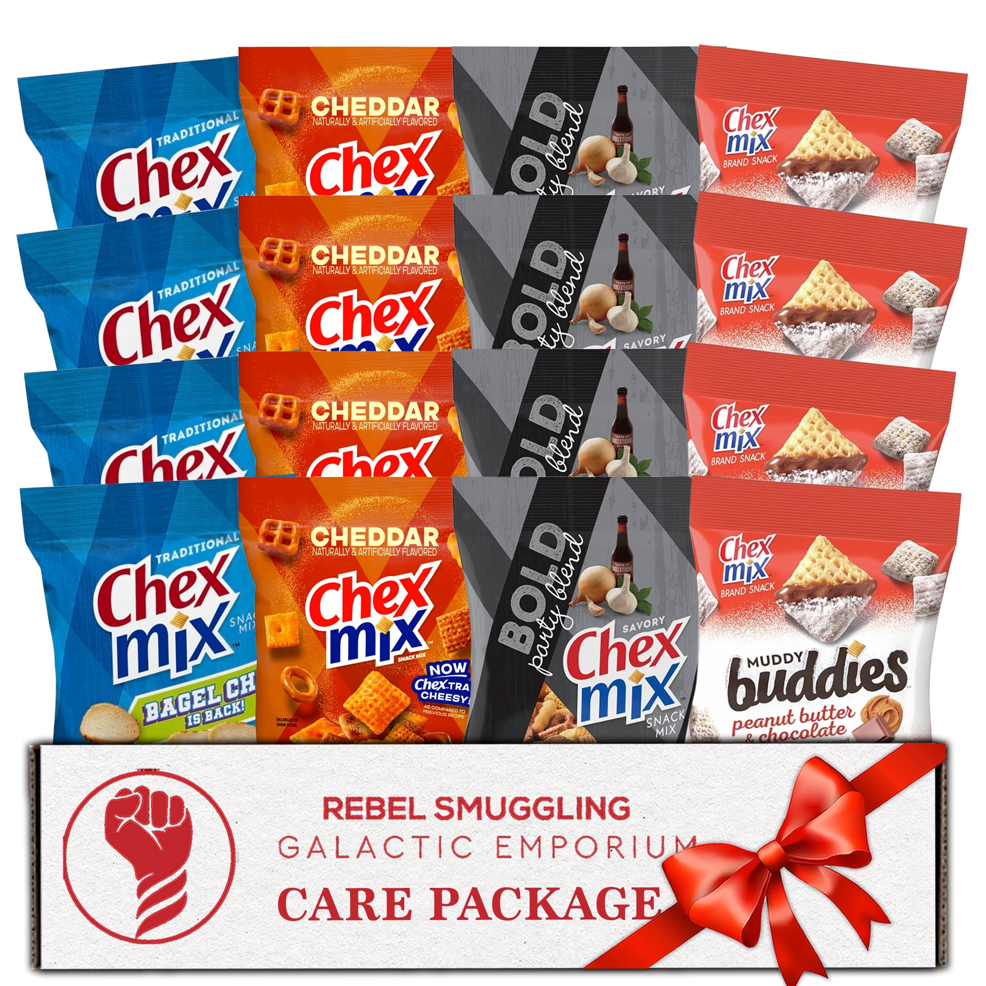 Chex Mix Mini Variety Pack - 16 Bags, 4 Flavors (1.75oz Each) - Walmart.com