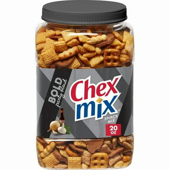 Chex Mix Bold Garlic and Herb Snack Mix, Snack Tub, 20 oz - 4 Pack ...