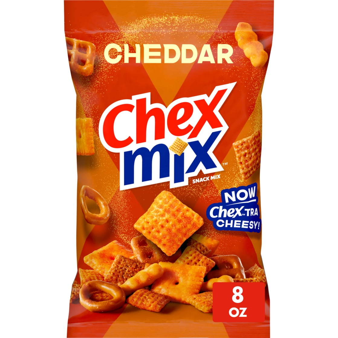 Chex Mix Cheddar Snack Mix, Savory Snack Bag, 8 oz - Walmart.com