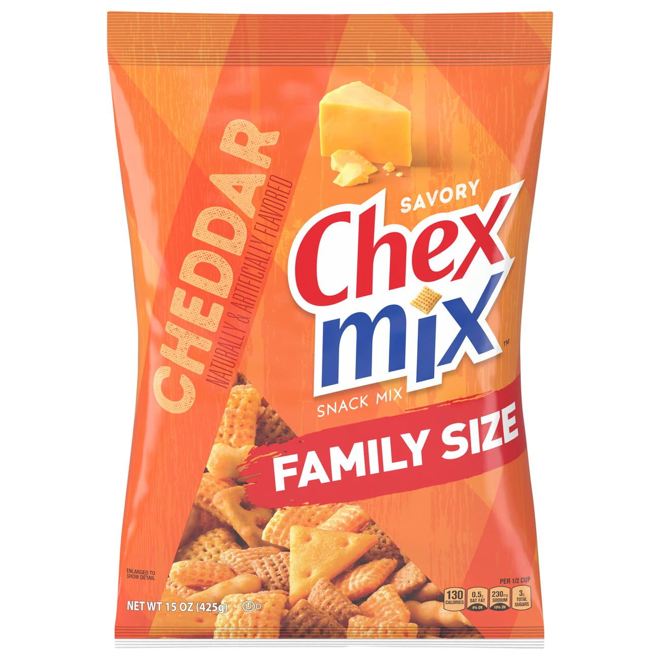 Chex Mix Cheddar Snack Mix Family Size 15 oz - Walmart Business Supplies