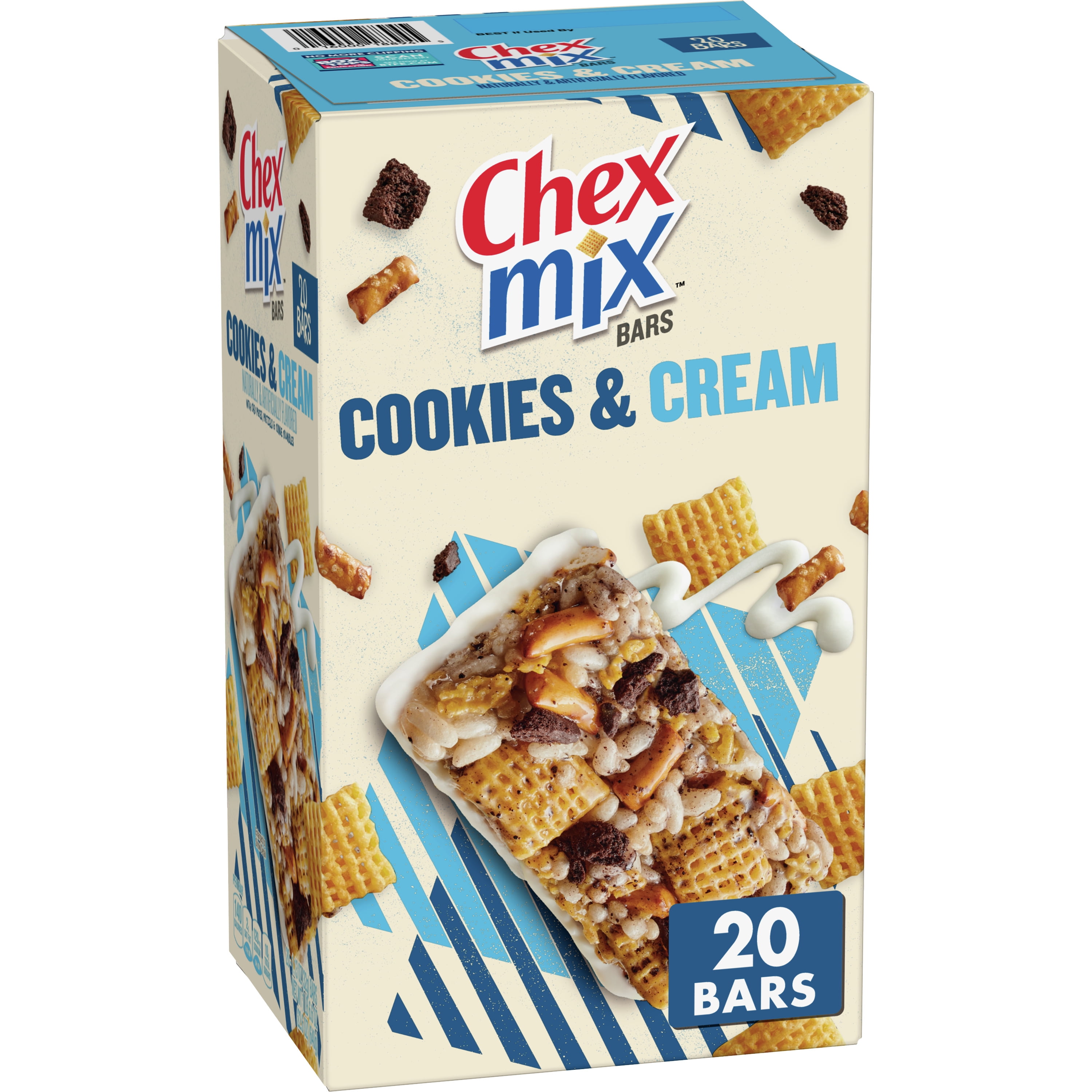 Chex Mix: Fun Anywhere! Cookies & Cream Treat Bar, Pack of 20 Bars, 22. ...