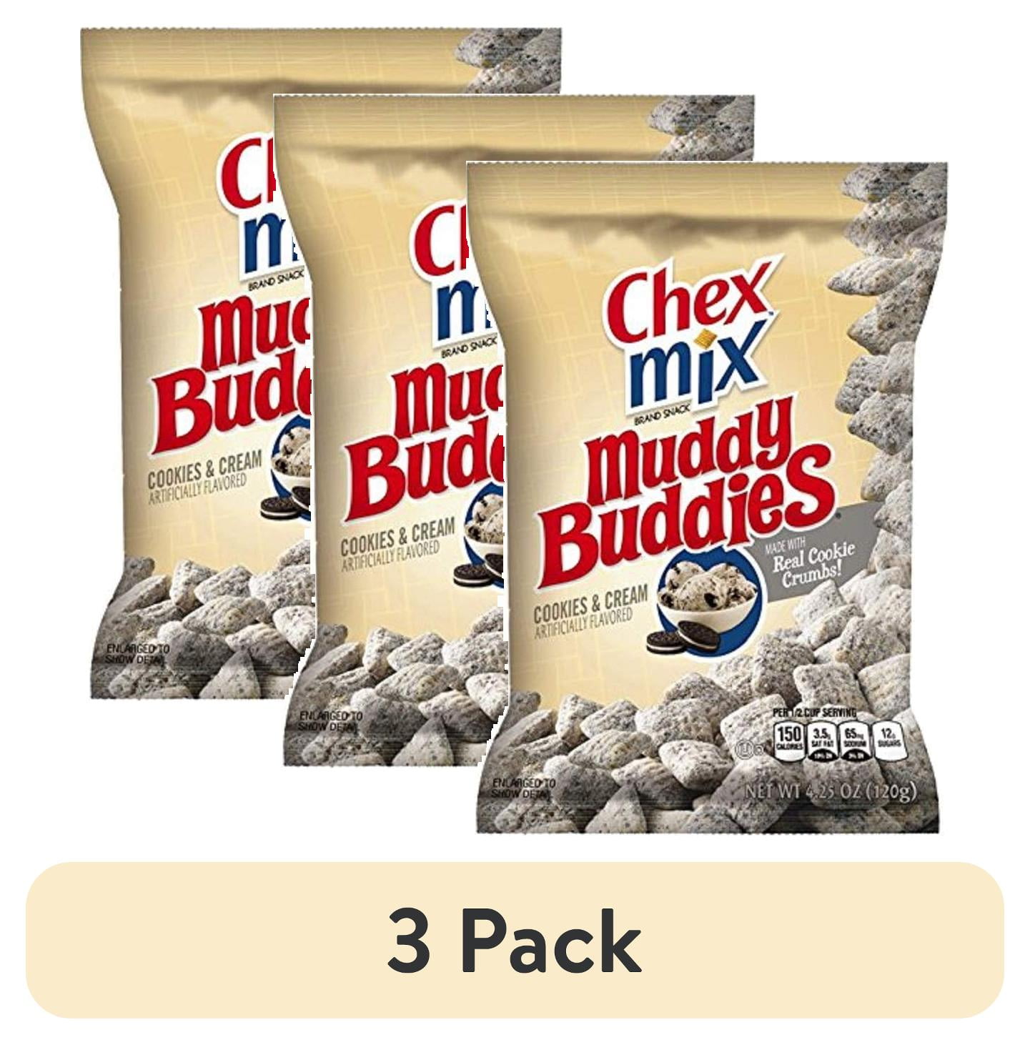 (3 pack) Chex Mix Muddy Buddies Cookies and Cream 4.25 oz (Pack of 7 ...
