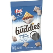 Chex Mix Muddy Buddies, Cookies and Cream Flavor, Crunchy Snack Mix, 10 ...
